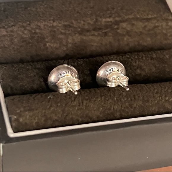 Pandora | Jewelry | New Radiant Pandora Logo Stud Earrings Retired ...